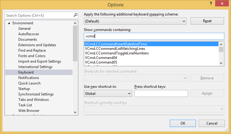 Visual Commander v2.1 adds friendly command names for keyboard bindings | Making Visual Studio ...