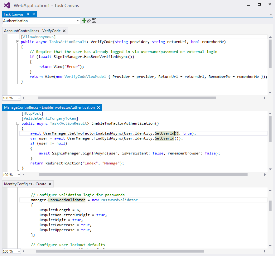 Task-focused interface for Visual Studio with Task Canvas | Making ...